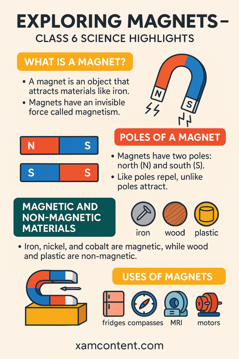 Exploring Magnets Class 6 Case Study Questions Science Curiosity Chapter 4 - XAM CONTENT